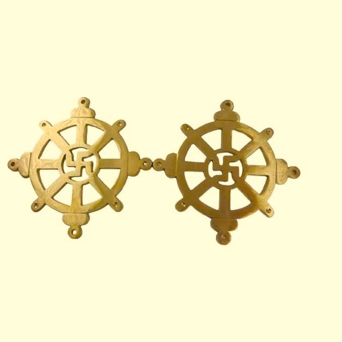 Buy Shubh Sanket Vastu Round Brass Swastik Wheel Vastu Correction ...