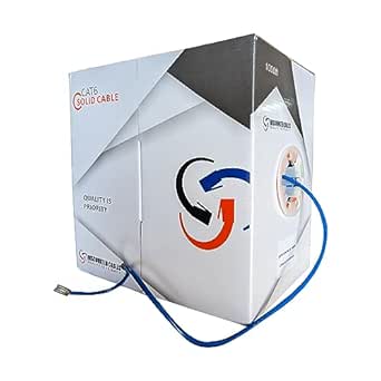 Amazon.com: Cat6 Plenum Blue Discounted Cables Pull Box 1000ft 23AWG ...