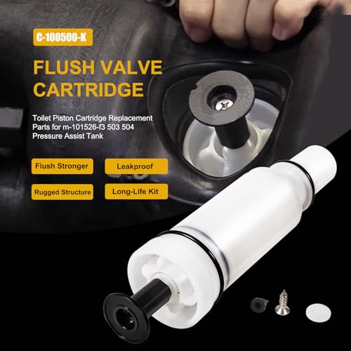 Flush Toilet Piston Replacement Parts C-100500-K Flush Valve Cartridge ...