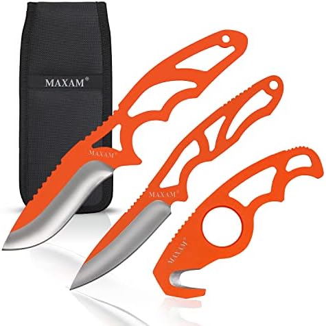 Amazon.com : Maxam 3-Piece Field Dressing Kit - 8" Skinning Knife, 6 3/ ...