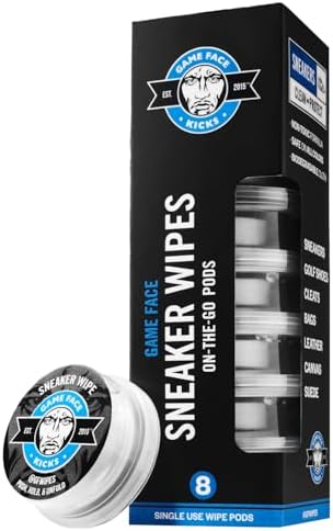Amazon.com: Game Face Wipes Sneaker Cleaner - On-The-Go Shoe Cleaning ...