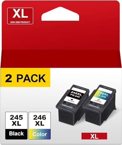 Pitooler for Canon Ink 245 246, Printer Ink for Canon PG-245XL 246XL ...