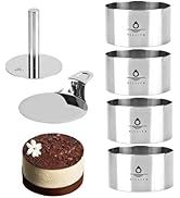 Amazon.com: Hilsita 8 Pcs Cake Ring Molds, Seamless Stainless Steel ...