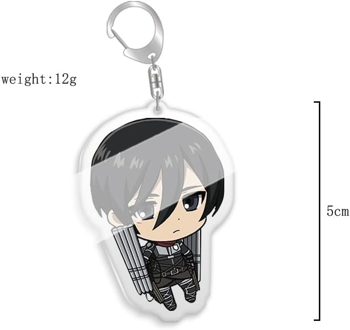 Yannasa AOT Keychain Anime Attack Cosplay Key Chain Titian Keyring Eren ...
