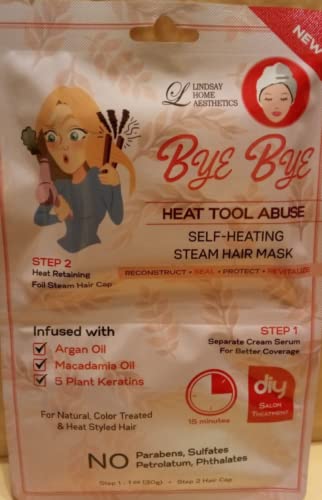 Amazon.com: Bye, Bye Heat Tool Abuse Self Heating Steam Hair Mask 2 ...