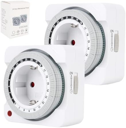Fivtsme Programmateur mécanique, Prise de Minuterie, Programmateur mécanique carré, Prise ...