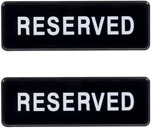 Amazon.com : TrueCraftware- 9" x 3" Reserved Sign with Easy Peel Self ...