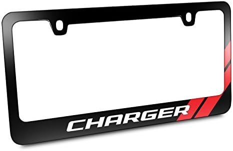 Amazon.com: iPick Image Made for Dodge Charger Red Stripe Black Metal ...