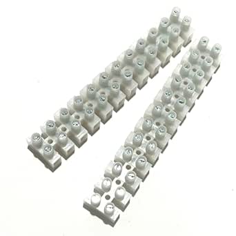 EDS (2 Pack) 12 Position / 24 Contact Terminal Block Barrier Strip Dual ...