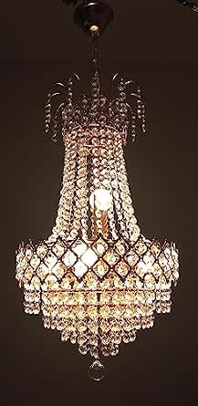Buy SHRI MAHAL ANTIQUES Crystal Big Size Jhumar Ceiling Light for ...