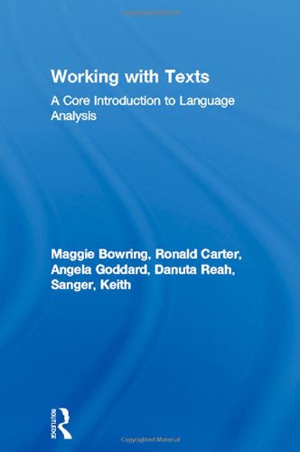 Amazon | Working with Texts: A Core Introduction to Language Analysis ...