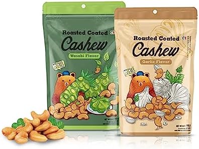 Amazon.com: Iyes Roasted Coated Cashew Wasabi & Garlic Flavor Organic ...