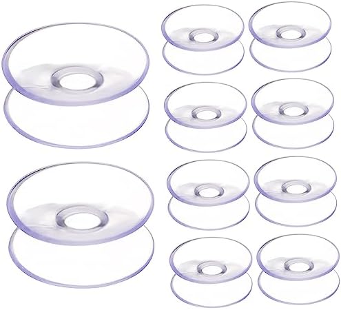 Outanaya 10pcs Clear PVC Plastic Suction Cups Glass Table Suction Cups ...