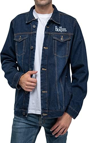 The Beatles Denim Jacket Drum Drop T Band Logo Official Unisex Blue ...