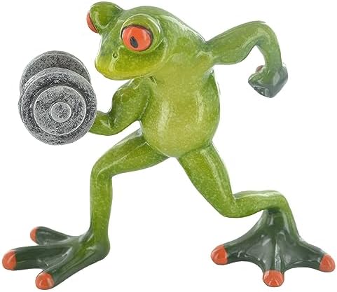 Comical Frog Weight Lifter Figurine : Amazon.co.uk: Home & Kitchen