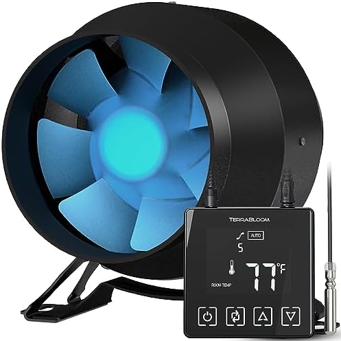 Amazon.com: TerraBloom 4 Inch Inline Fan EC - Quiet HVAC Grow Tent Fan ...