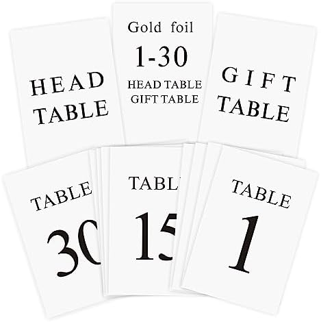 Amazon.com: Siko Table Numbers 1-30 - Double Sided Wedding Table ...