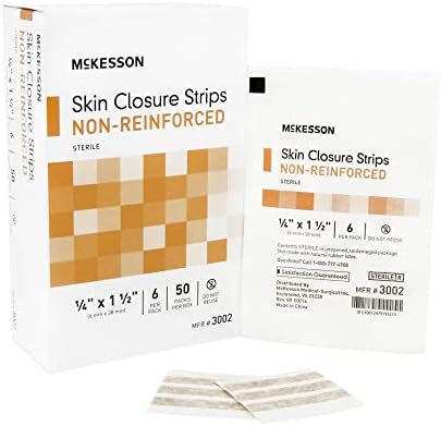 Amazon.com: McKesson Skin Closure Adhesive Strips, Flexible Steri Strip ...