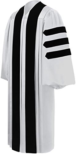 Acadima White Pastor/Clergy Robe – Deluxe Fluted Fabric Clergy Robes ...