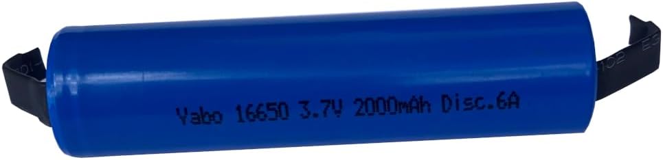 Batteria Ricaricabile a Litio 16650 Yabo HQ 3.7V 2000mhA Disc.6A ...