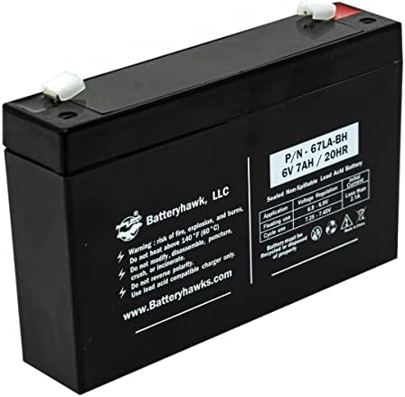 Amazon.com: Battery Hawk UB670 ELB-0607 Lead Acid 6V 7AH SLA WP7-6 EMB ...