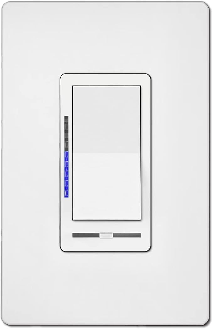 BESTTEN Digital Dimmer Light Switch with LED Indicator, Single Pole or ...