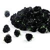 Amazon.com: SITUMEIZI 100 Pcs 1.3 inches Mini Black Rose Head Small ...