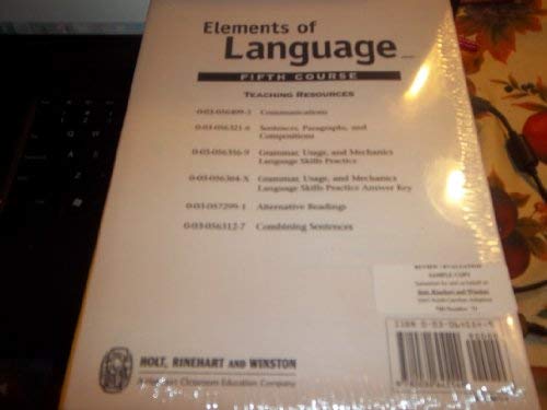 Elements of Language Fifth Course Teaching Resources Package: HARCOURT ...