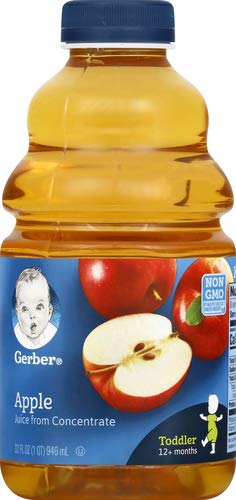 Amazon.com: Gerber Juice, Apple Juice From Concentrate, 32 Fl Oz Bottle ...