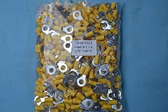 Amazon.co.jp: 500pcs RV5.5-8 Round Pre Insulated Ring Terminals Crimp ...