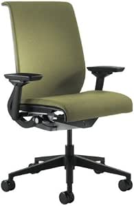 Amazon.com: Steelcase Think Office Stool with Upholstered Back - Celery ...