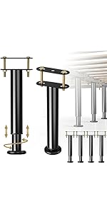Amazon.com: Set Of 4 Adjustable Bed Legs Replacement, Upgrade Under Bed ...