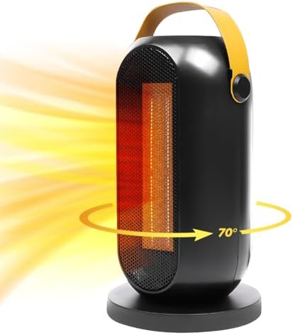 Portable Electric Heater, Afenau 1500W Space Heaters for Indoor Use, 70 ...