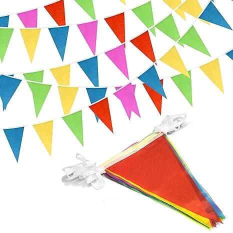 GIRLYZ Attire Pennant Banner Multicolor Paper Pennant Banners Bunting ...
