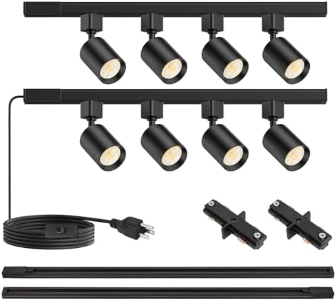 Fuyo Up Plug in Track Lighting with Power Cord & Remote, 6-Light LED ...