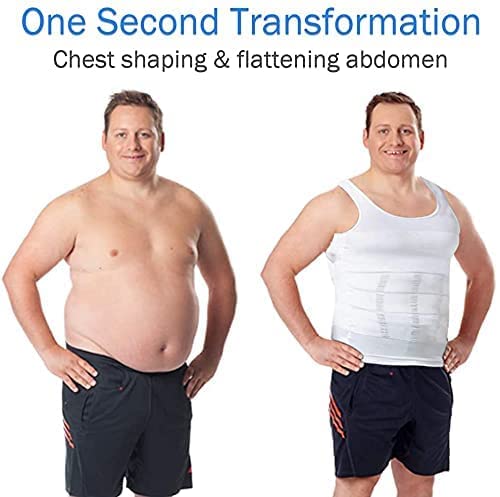 Buy GVV Instant Slimmer Vest Men’s Slimming Body Shaper Vest Shirt Abs ...