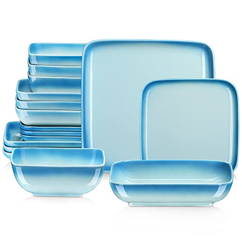 Top 10 Best Blue Square Dinnerware Sets : Reviews & Buying Guide - Katynel