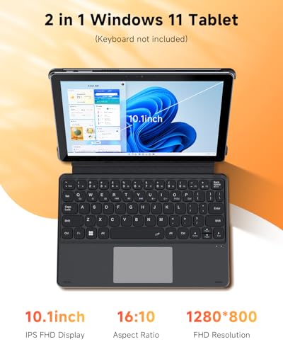 CHUWI 2025 Hi10 X1 Windows 11 Tablet 10.1'', Intel N150(Up to 3.6GHz), 8GB LPDDR5 256GB SSD ...