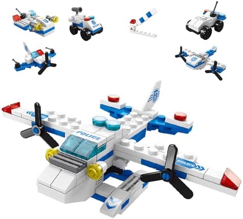 Amazon.com: Sky Police Airplane Building Blocks Toy – 137 PCS STEM ...