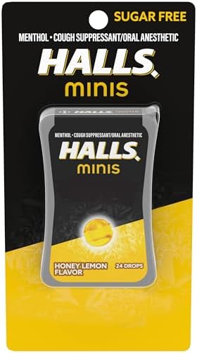 Amazon.com: HALLS Minis Honey Lemon Flavor Sugar Free Cough Drops, 24 ...