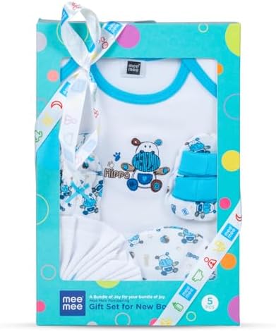 Mee Mee Cotton Soft Pampering Gift Set Hamper for New Born, Baby Boy ...