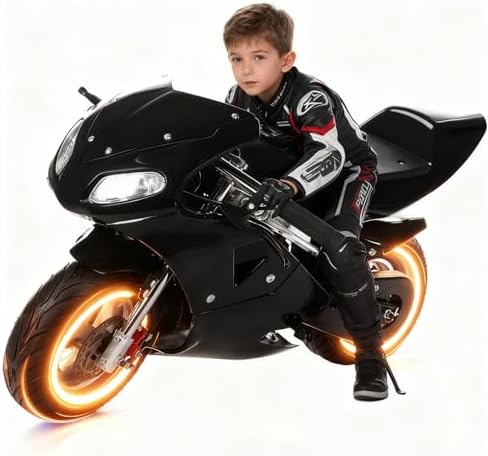 toilmua Kids Pocket Rocket Motorcycle with High Brightness Dual ...