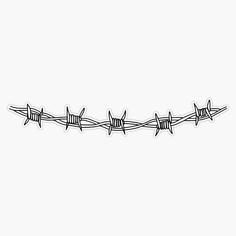 Amazon.com: Barbed Wire Sticker Vinyl Waterproof Sticker Decal Car ...