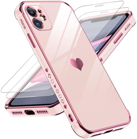 LeYi Funda para iPhone 11 6.1'': (NO) Silicona Carcasa con 2pcs Cristal ...