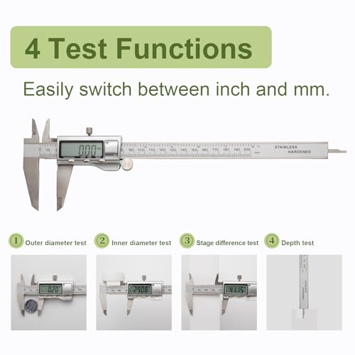 Snapklik.com : SCITOOLS All-Metal Digital Caliper 0-8Measuring Tool ...