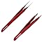 Amazon.com : Tweezees Precision Red Stainless Steel Tweezers ...