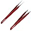 Amazon.com : Tweezees Precision Red Stainless Steel Tweezers ...