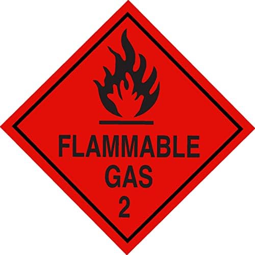 Hazard Sign Highly Flammable Gas Warning Diamond 100mm x 100mm Premium ...