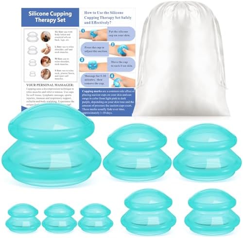 Amazon.com: 7pcs Cupping Therapy Set-Professional Silicone Cupping ...