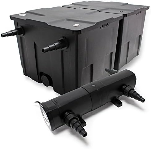 Wiltec Komplettset: CBF-350B Teichfilter bis 60000 L Teichfilteranlage ...